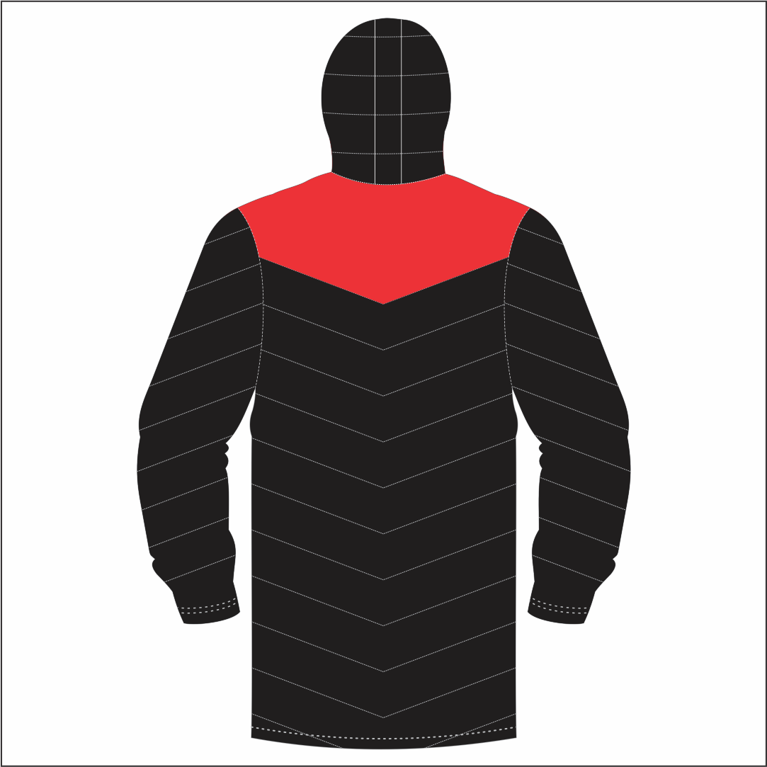 Welsh Fire Service Rugby Red Panel Long Puffy Jacket Kids – Conquer ...