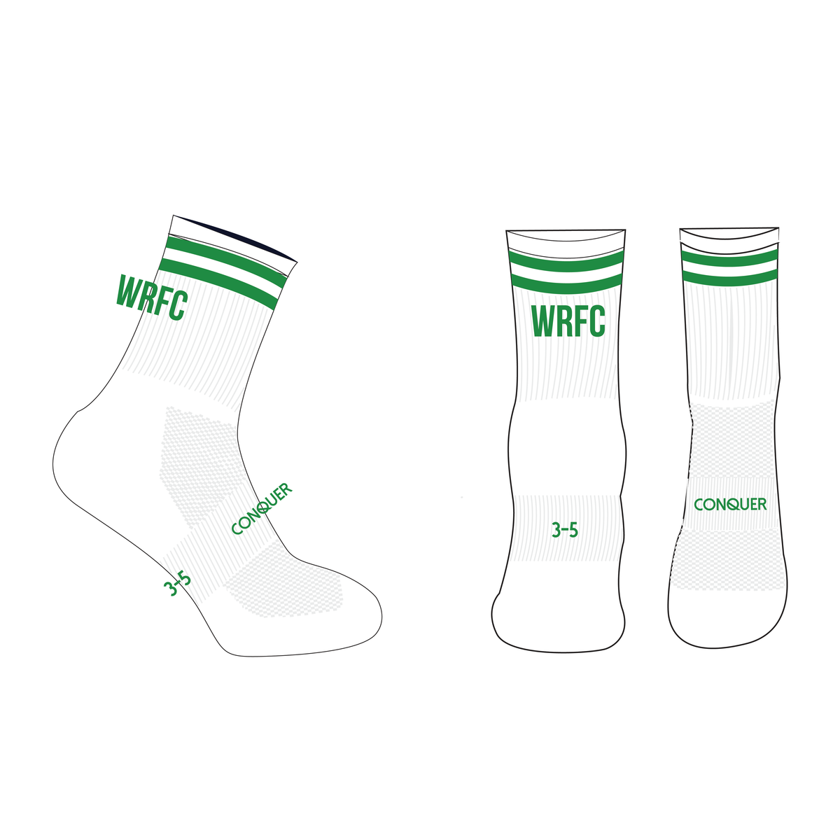 Whitland RFC White Crew Socks Kids – Conquer Teamwear Limited