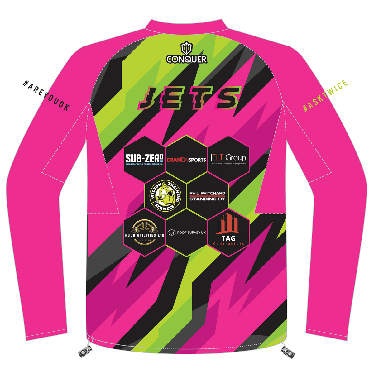 South Wales Jets Kids Pink PRO Sublimated Windbreaker – Conquer ...